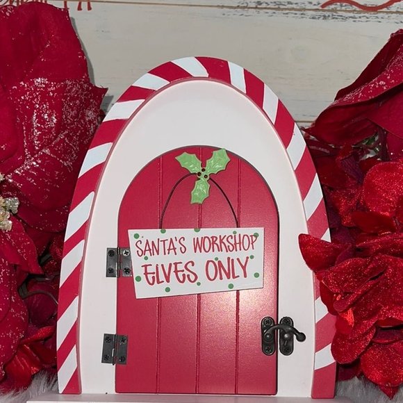 Holiday | Last One Santas Workshop Elf On The Shelf Door Elves Only ...
